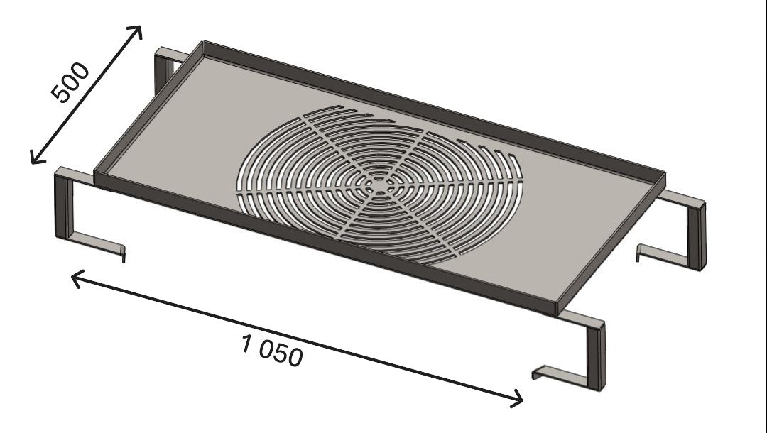Grille inox 4 pieds Grandgousier Ø 1000 – Le Forgeur
